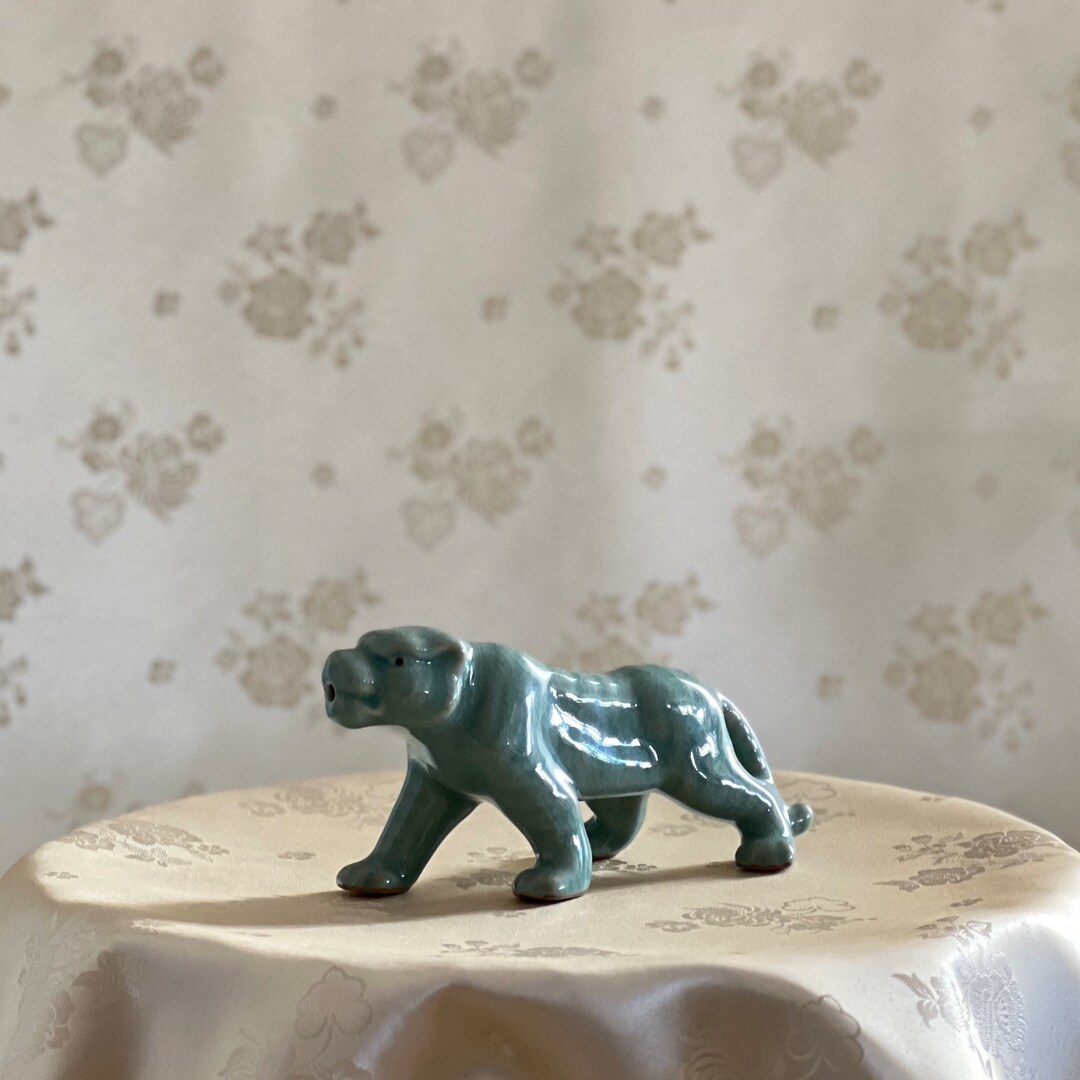 Korean Celadon Water Dropper: Tiger-shaped Calligraphy Vessel - Etsy