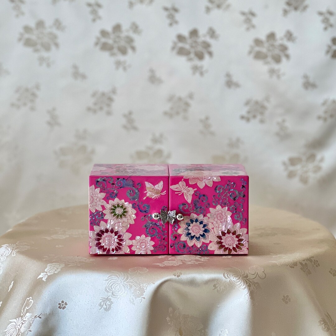 Cute Korean Traditional Handmade Wooden Punk Jewelry Box With ...