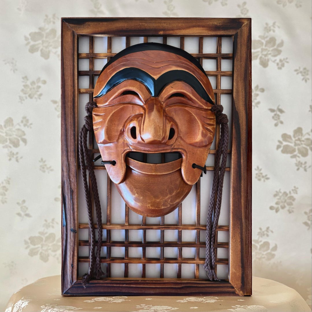Traditional Hahoe Nobleman Mask– Decorative Wall Art With Inspired by ...