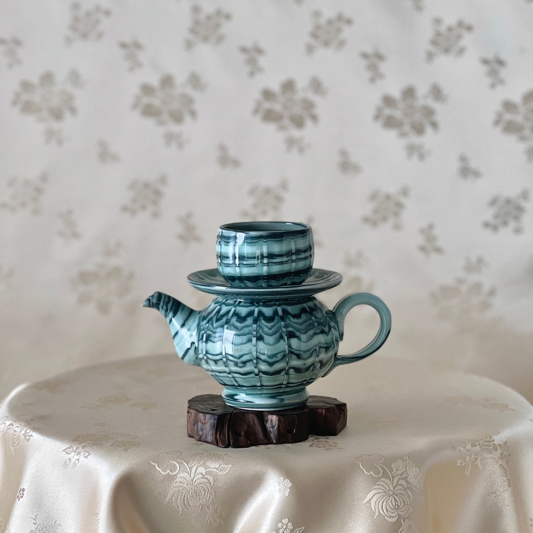 Korean Celadon Gye-young Bae (sobriety Cup): Yeonri Pattern From Three ...