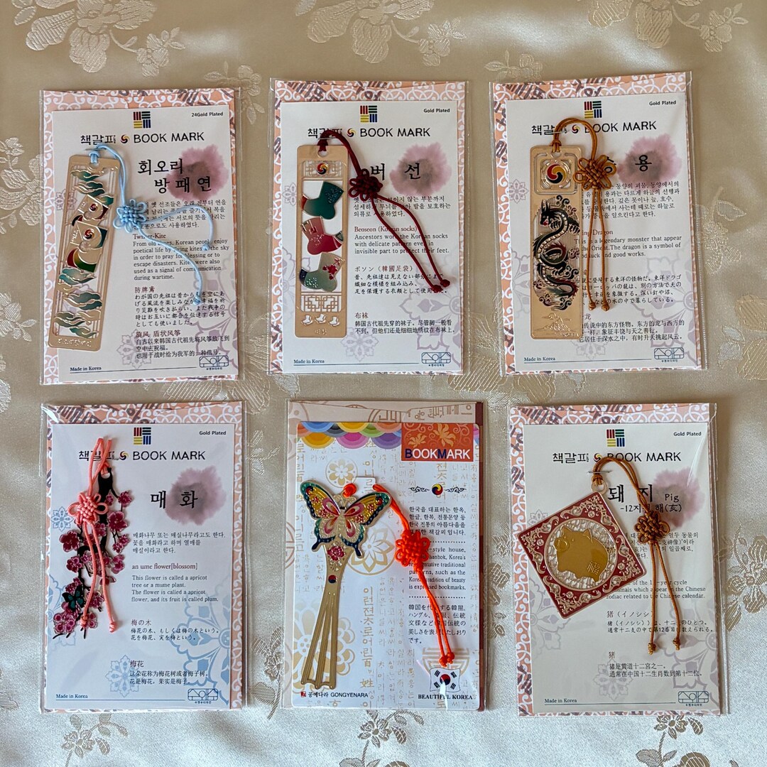 Korean Bookmark: Gold-plated Traditional Design Series 3 - Etsy
