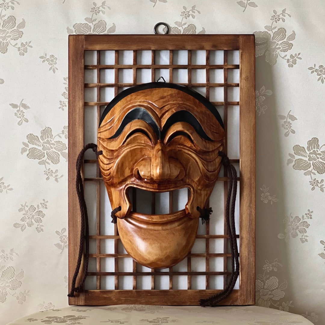 Korean Traditional Handmade Wooden Mask (tal) in Hahoe Village Shamanic ...