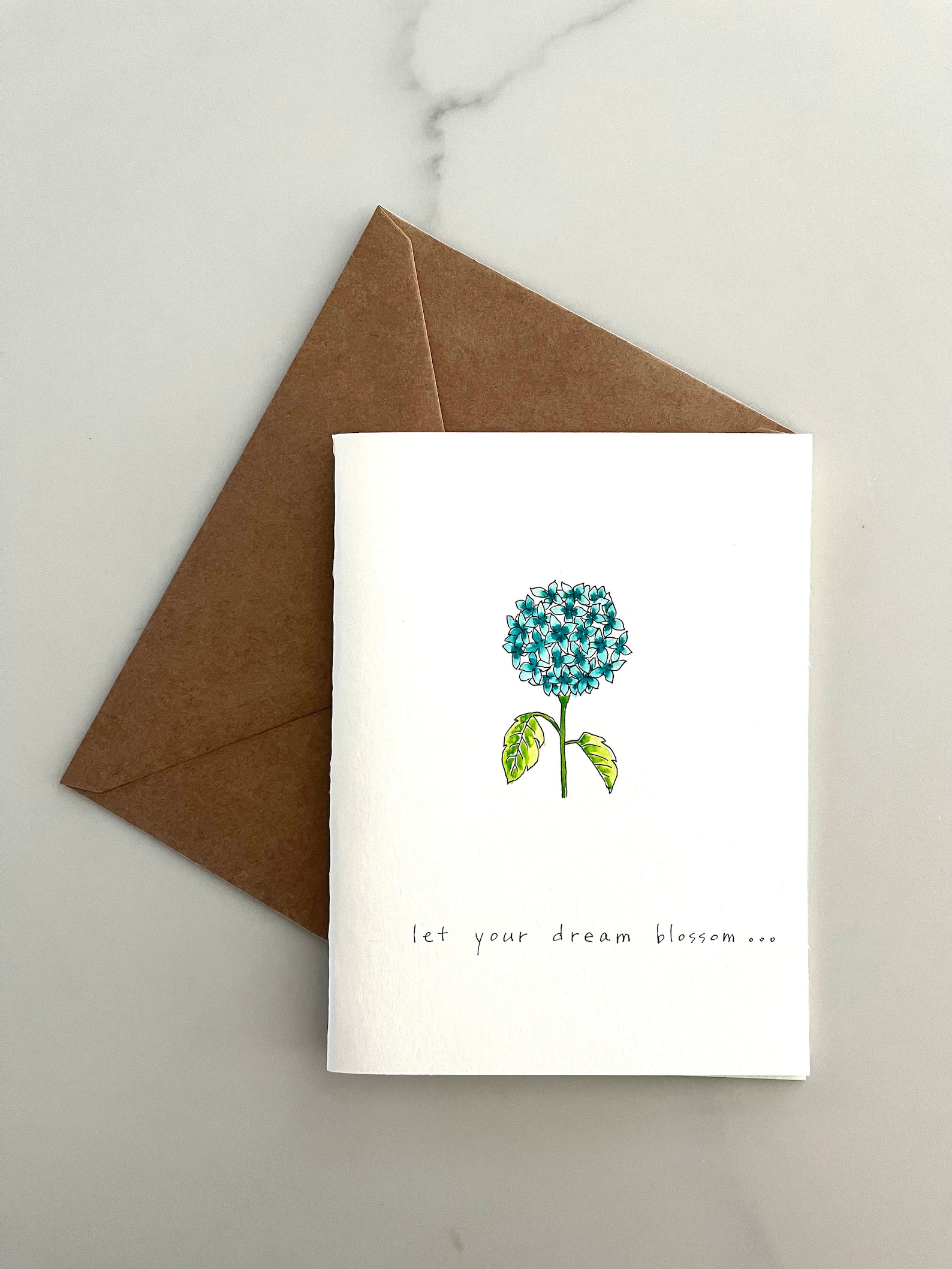 Original Hand Painted Watercolor Flower Card Set Floral Greeting Warm ...