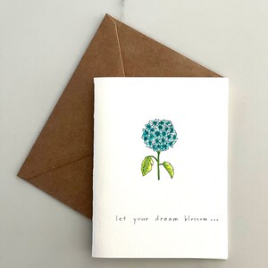 Original Hand Painted Watercolor Flower Card Set Floral Greeting Warm ...