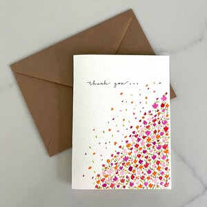 Original Hand Painted Watercolor Flower Than You Card Set - Spring ...