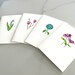 Original Hand Painted Watercolor Flower Card Set Floral Greeting Warm ...