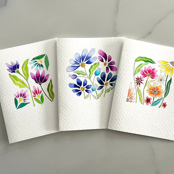 Hand Painted Greeting Cards - Etsy