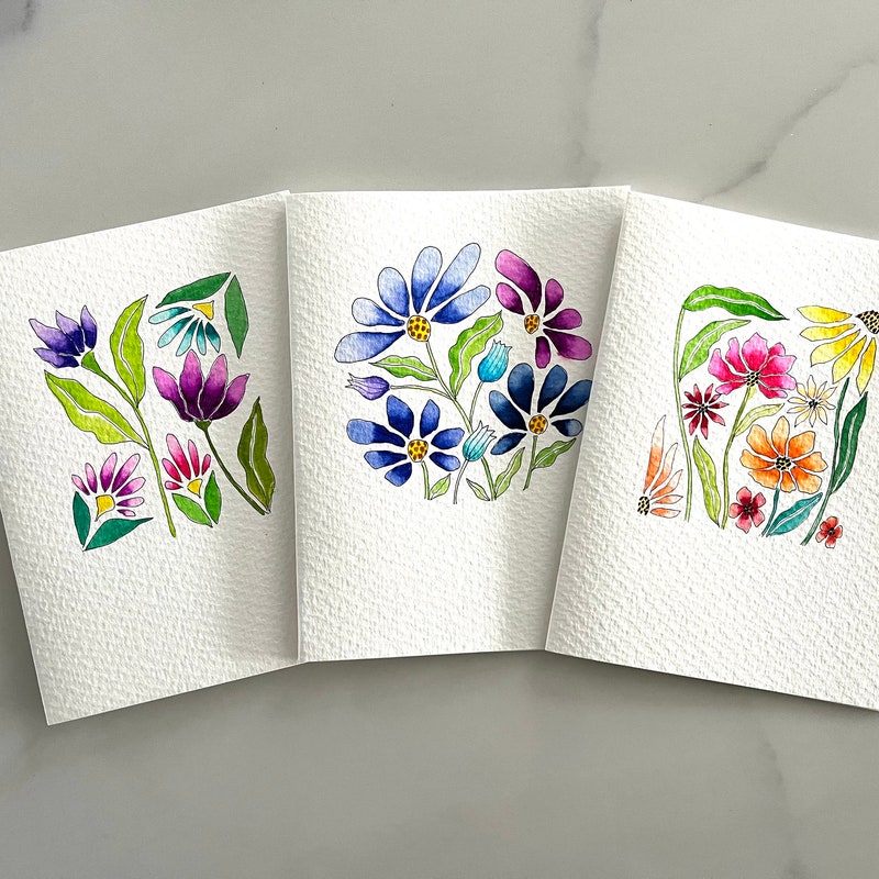 Hand Painted Greeting Cards - Etsy