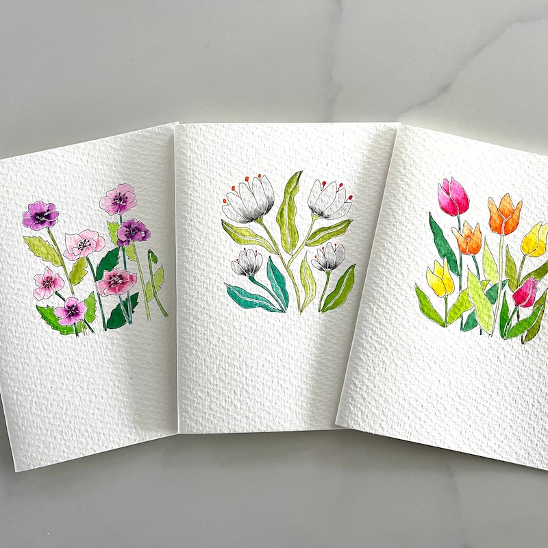 Hand Painted Greeting Cards - Etsy