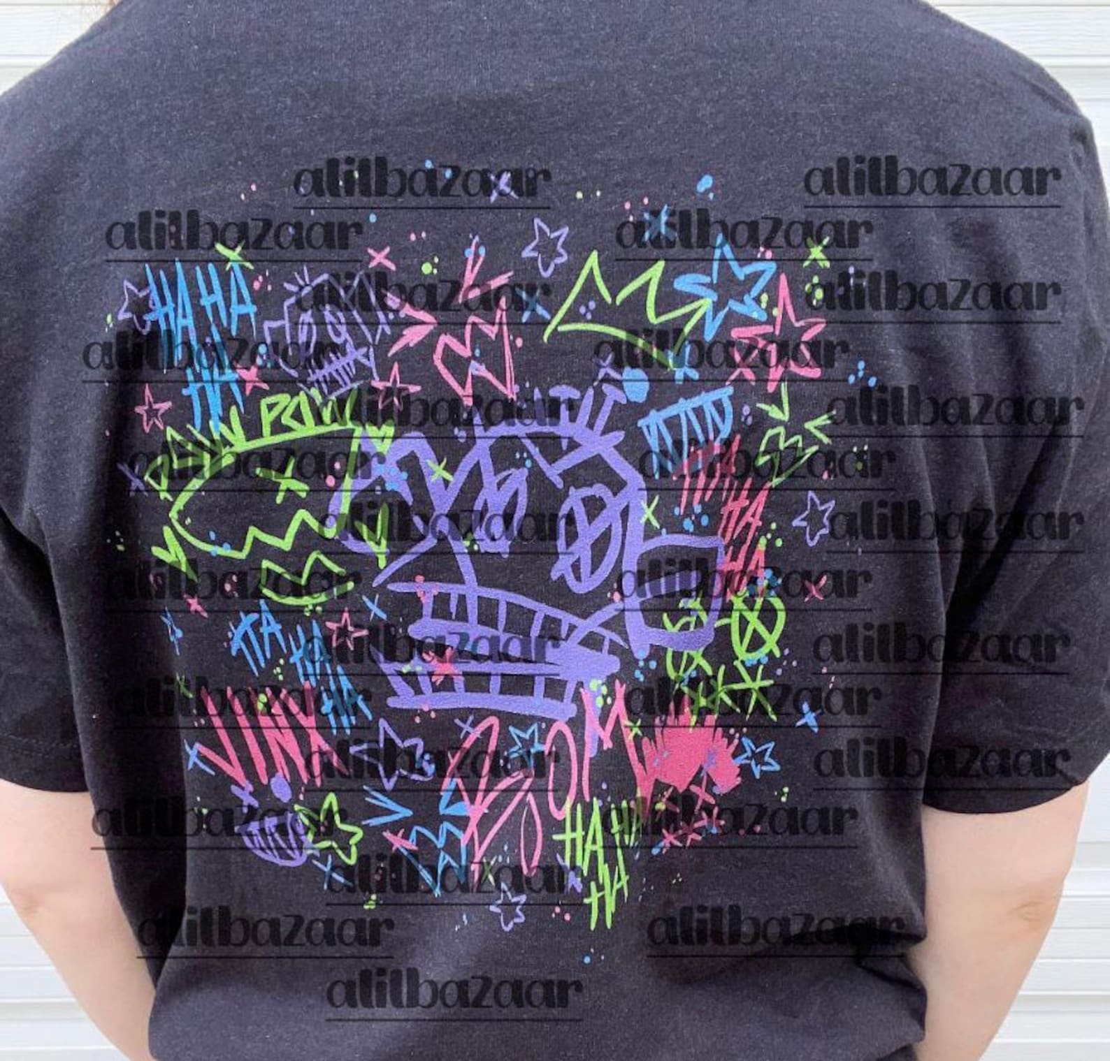 Jinx Graffiti Arcane League of Legends Shirt - Jinx Vi Arcane Shirt ...