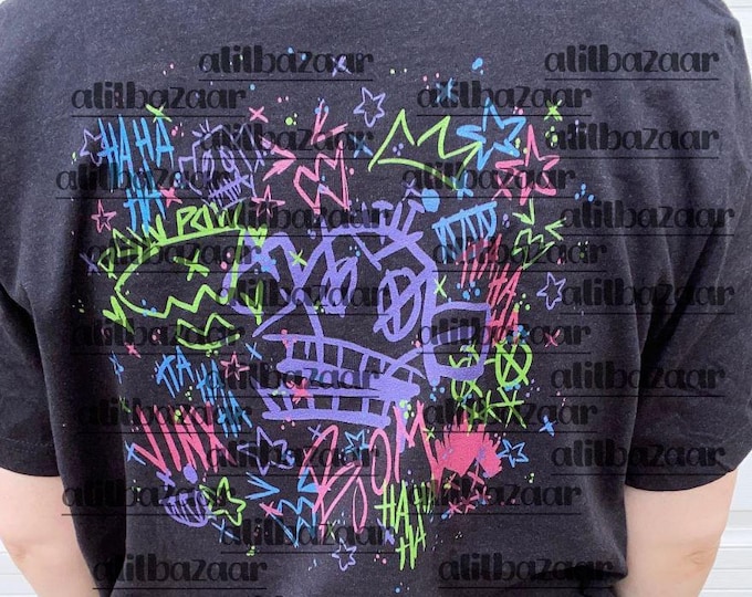 Jinx Graffiti Arcane League of Legends Shirt - Jinx Vi Arcane Shirt ...