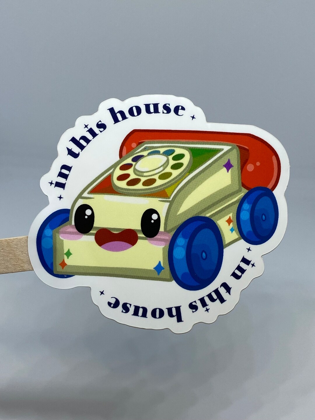 Skinamarink Fisher Price Toy Car Sticker - Scary Movie Kawaii Sticker ...