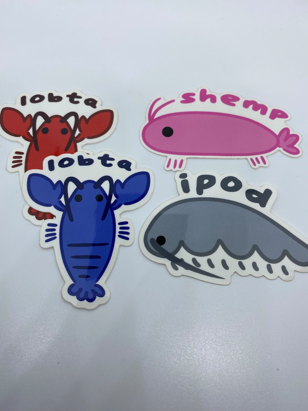 Silly Sea Creatures - Shrimp Sticker - Isopod Sticker - Lobster Sticker ...