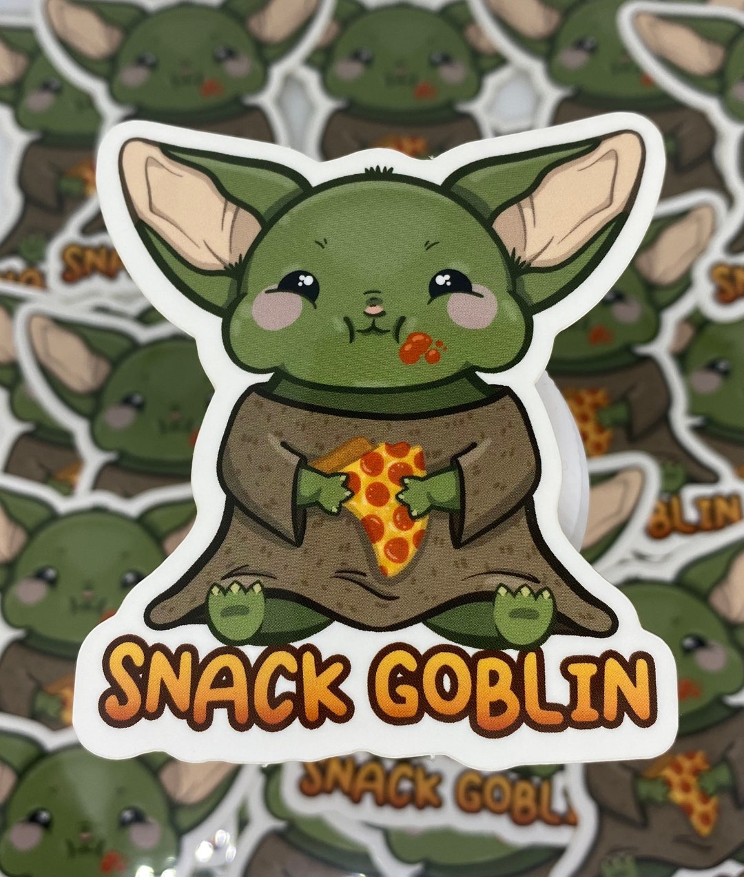 Snack Goblin Sticker - Cute Snack Goblin - Kawaii Creature Cute Sticker ...
