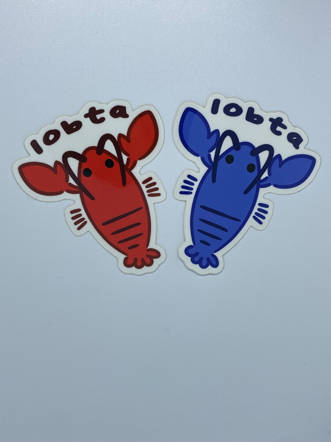 Blue Lobster Funny Sticker Meme Red Lobster Crustacean Meme Sticker ...