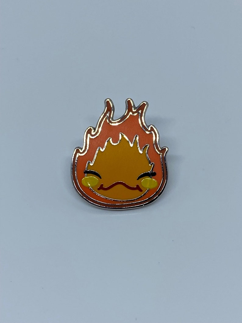 Calcifer Hard Enamel Pin Calcifer Pendragon Enamel Pin - Etsy