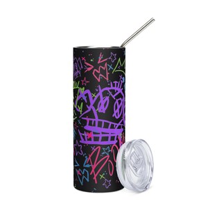 Jinx Scribbles Graffiti Tumbler - Arcane Jinx Vi Tumbler - League of ...