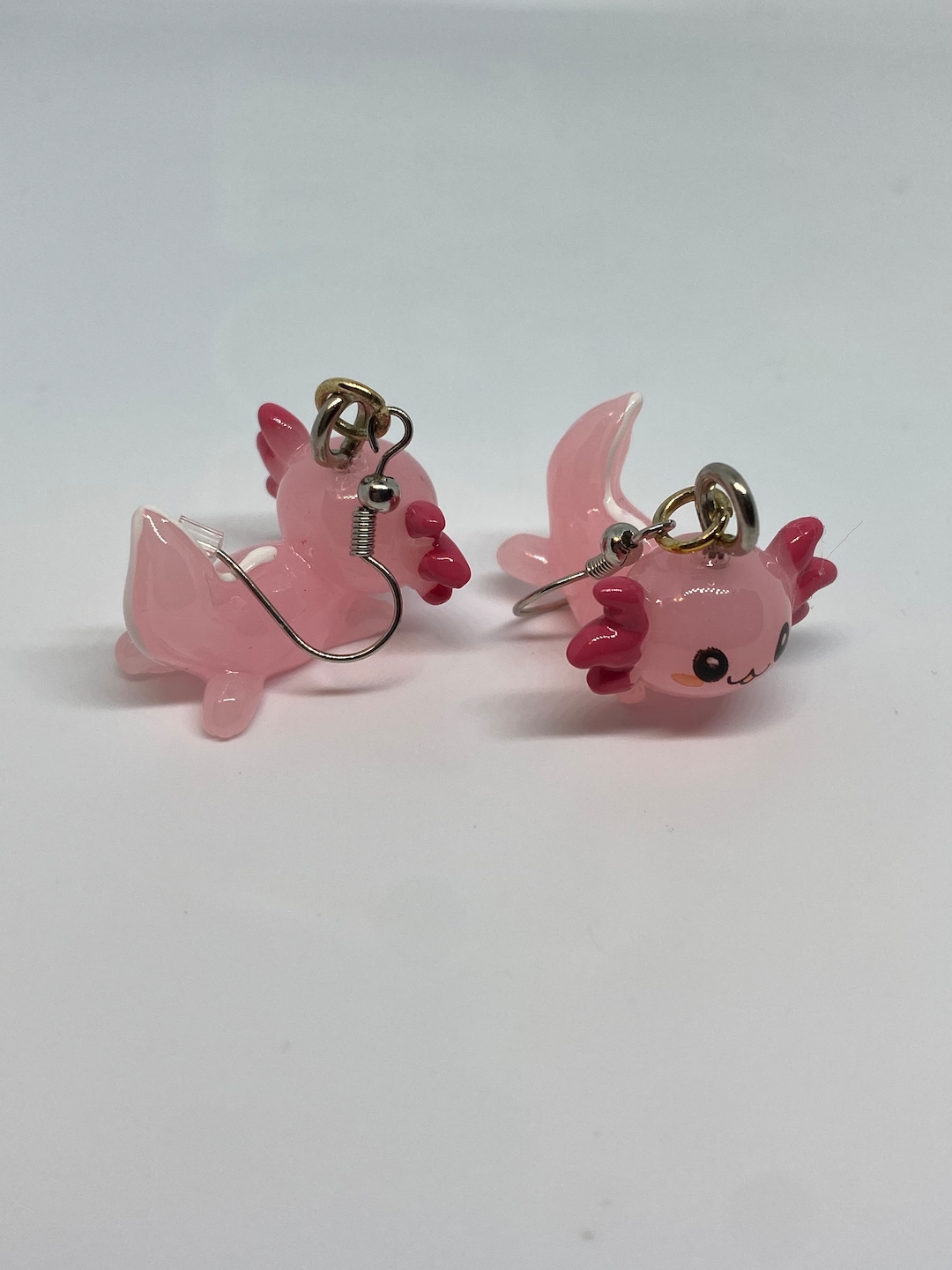Axolotl Earrings Cute Axolotl Charm Earrings Pink Axolotl Kawaii ...