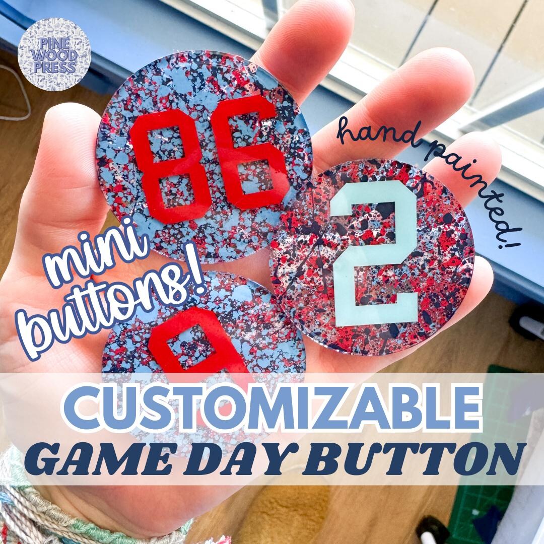 Mini Confetti Game Day Button - Etsy