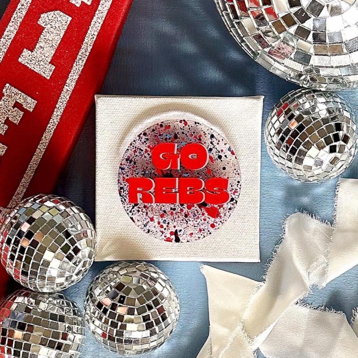 Acrylic Confetti Gameday Button - Etsy