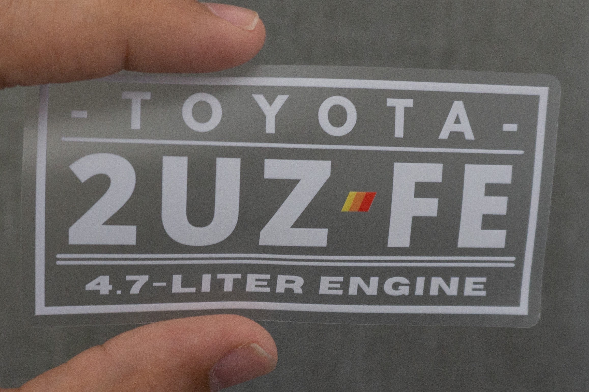 Toyota 2UZ-FE 4.7 Liter V8 Engine Clear Vinyl Sticker/ Decal - 4runner ...