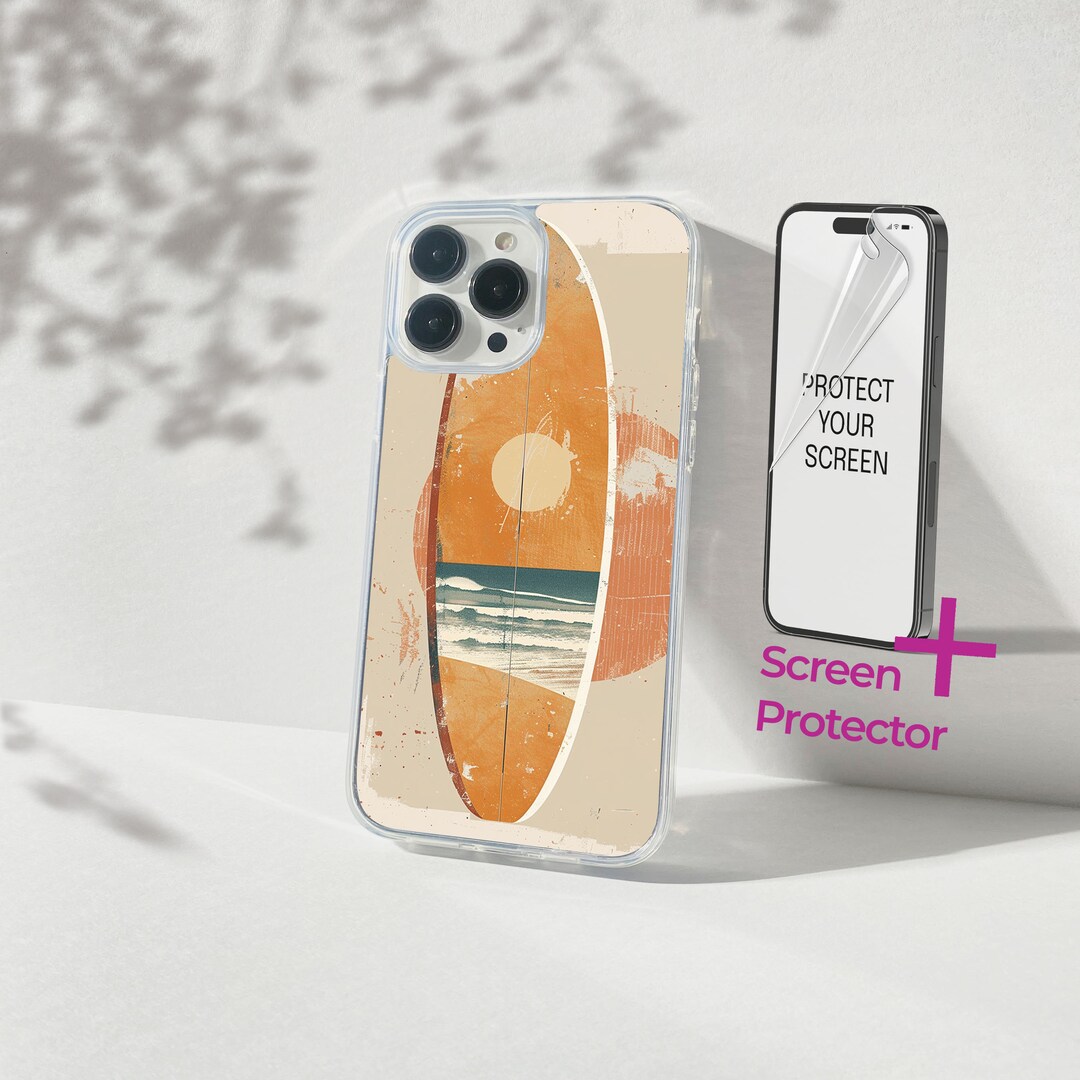 Surf Phone Case Surfing Beach Cover for iPhone 15, 14, 13, 12, 11 ...