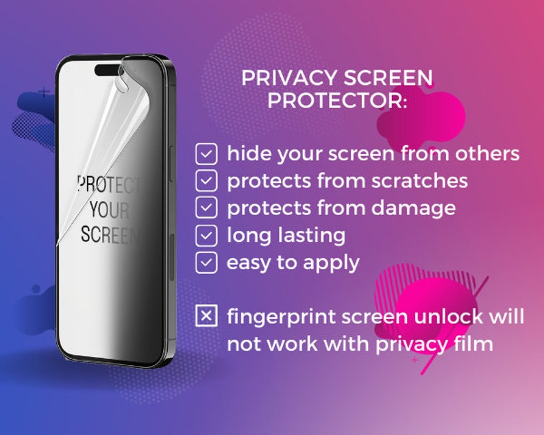 Samsung Screen Protector With HD and Privacy Film Fits Samsung A53 S24 ...