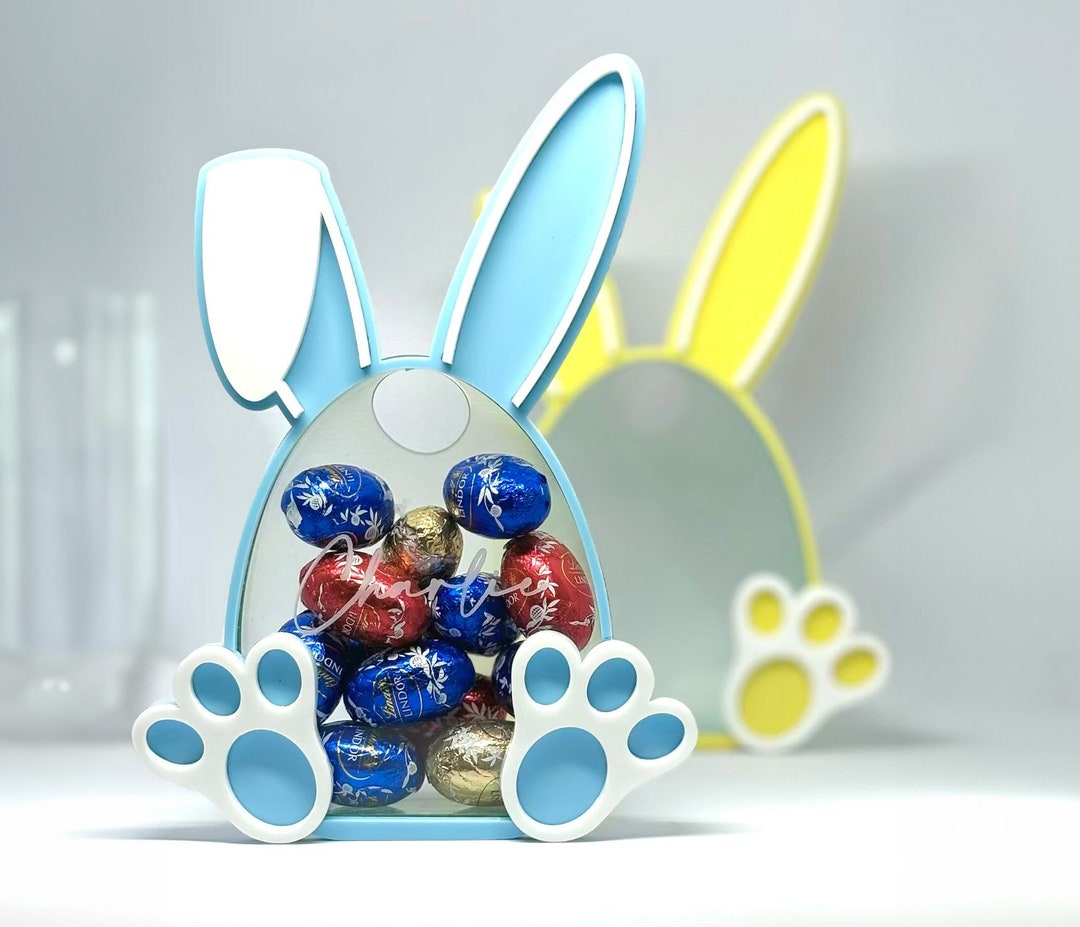 Bunny Easter Egg Drop Box Children Laser Cut Customisable - Etsy Australia