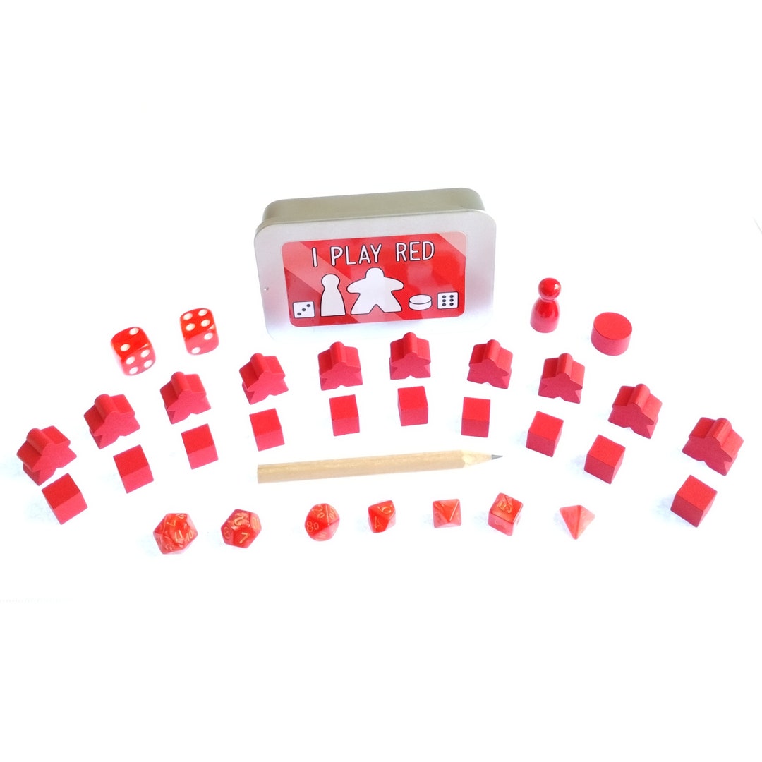 Red Board Game Survival Kit: Pieces and Dice - TTRPG, DND - Etsy