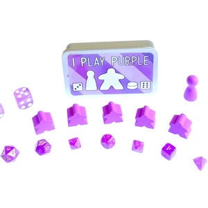 I Play Purple - Board Game Survival Kit: Meeples, Dice, and More - Etsy