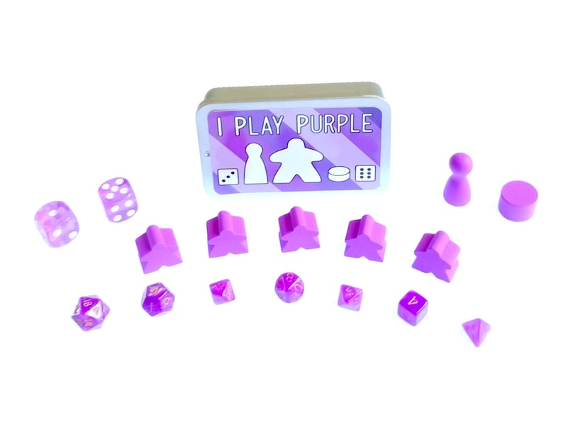 I Play Purple - Board Game Survival Kit: Meeples, Dice, and More - Etsy
