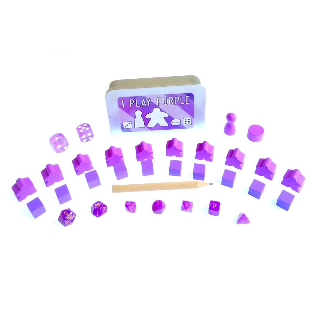 I Play Purple - Board Game Survival Kit: Meeples, Dice, and More - Etsy