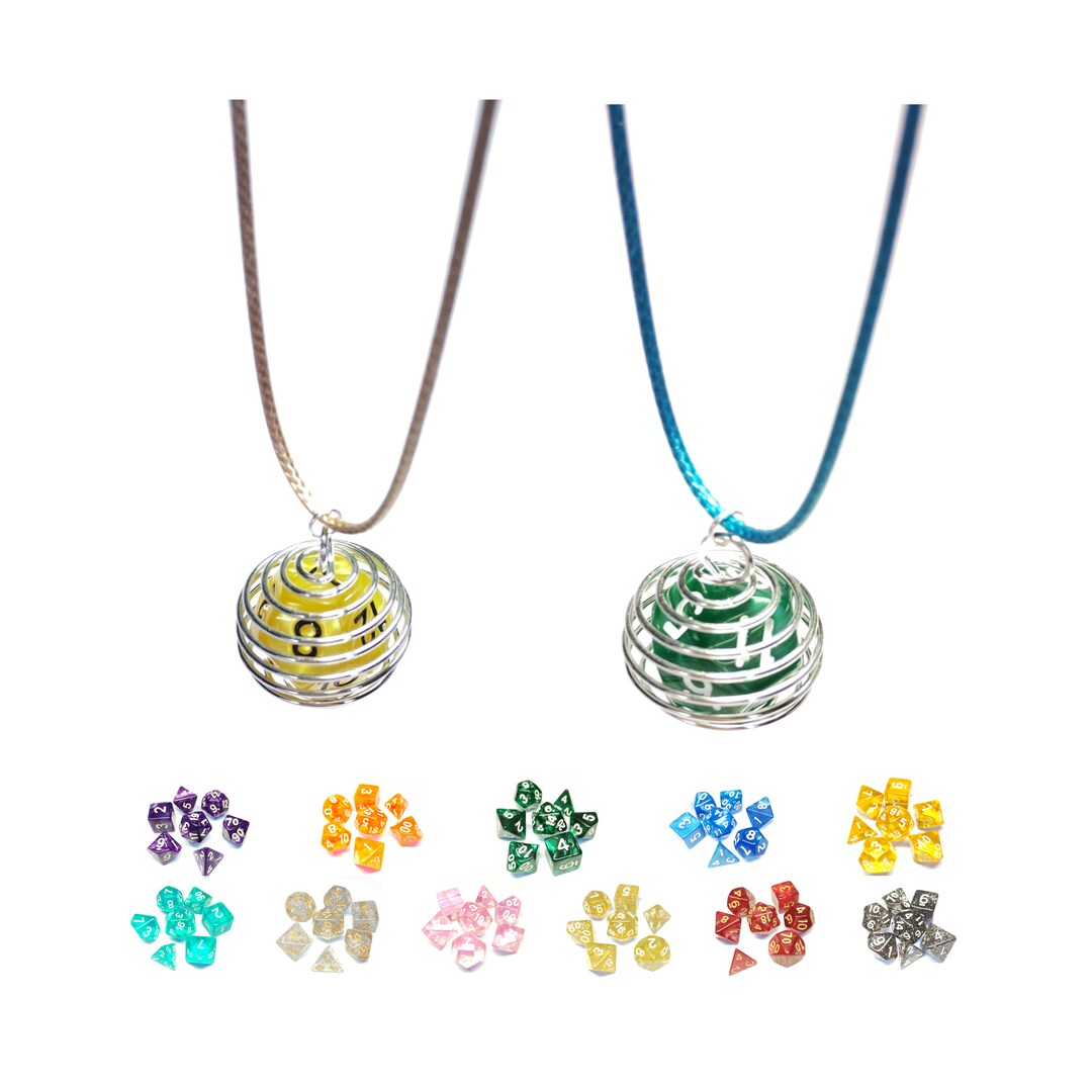 Caged D12 Necklace 12 Sided Dice Jewellery Geeky Gift DND Dice TTRPG ...