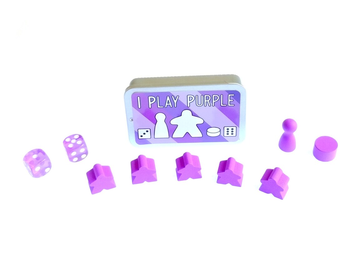 I Play Purple - Board Game Survival Kit: Meeples, Dice, and More - Etsy
