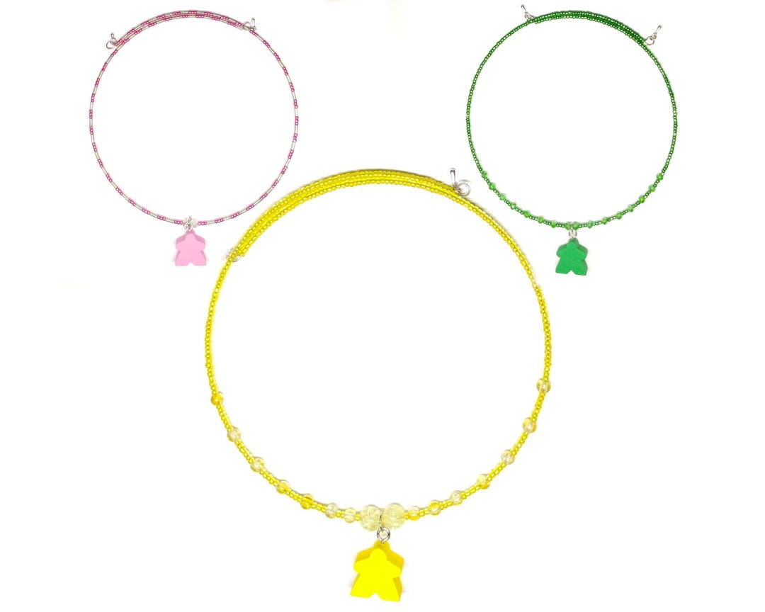 Meeple Choker Necklace: Beaded Board Game Accessory - Etsy