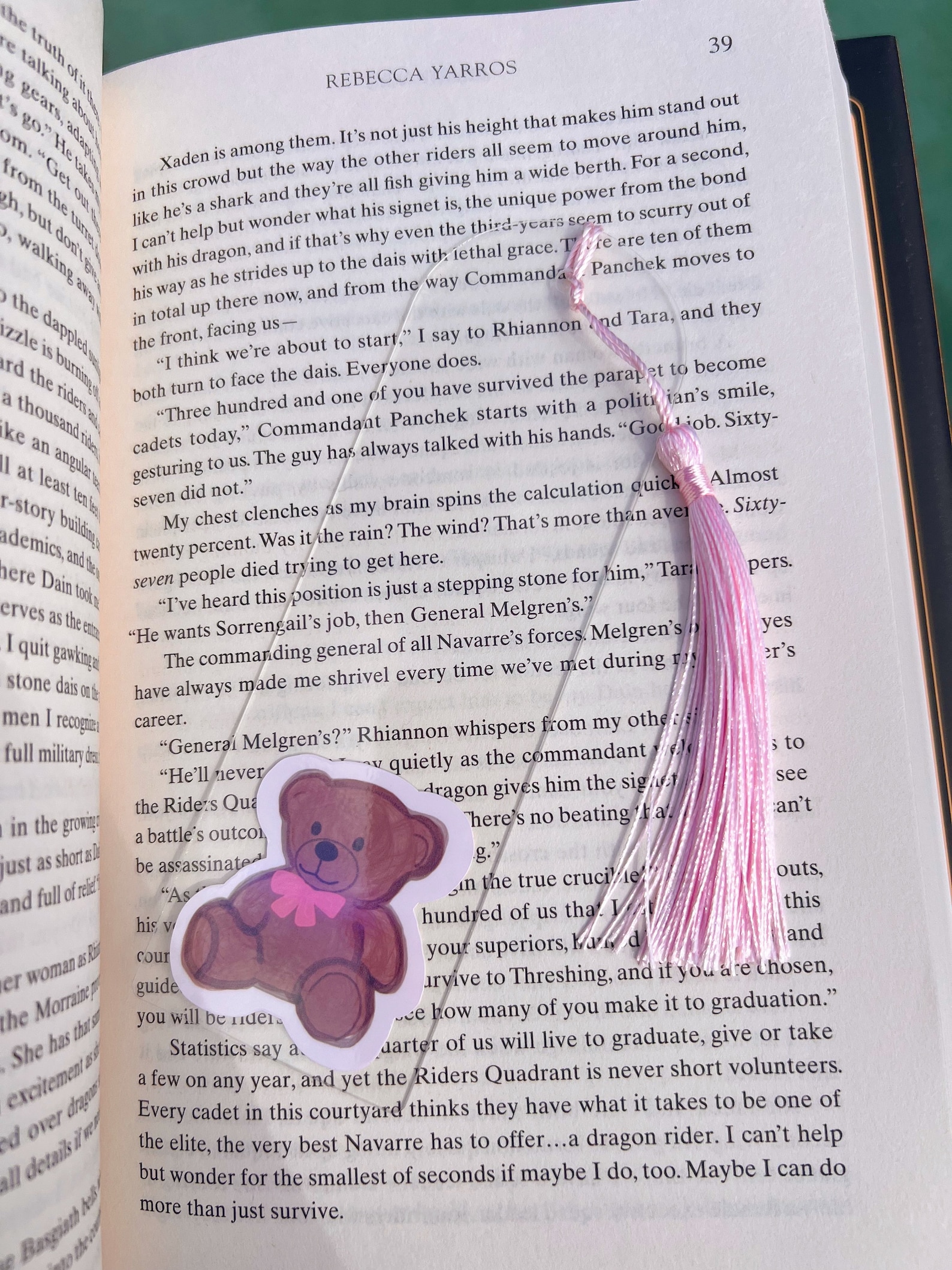 Teddy Bear Bookmark, Preppy Bookmarks, Pink Bookmarks, Acrylic Bookmark ...