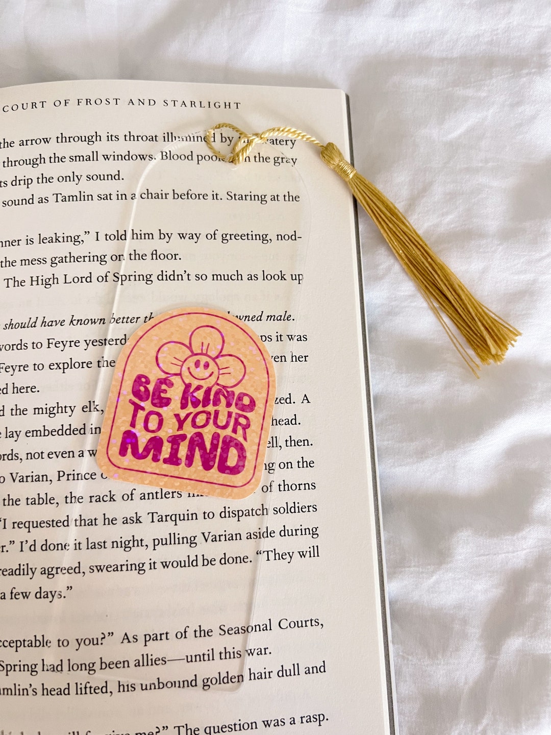 Trendy Bookmark, Be Kind to Your Mind Bookmark, Gold Bookmark ...