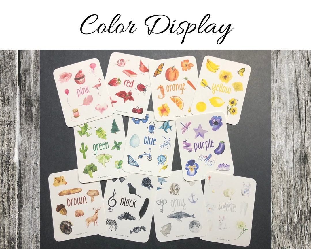 Watercolor Color Display Cards - Etsy