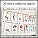 Watercolor Nature Alphabet Cards - Etsy