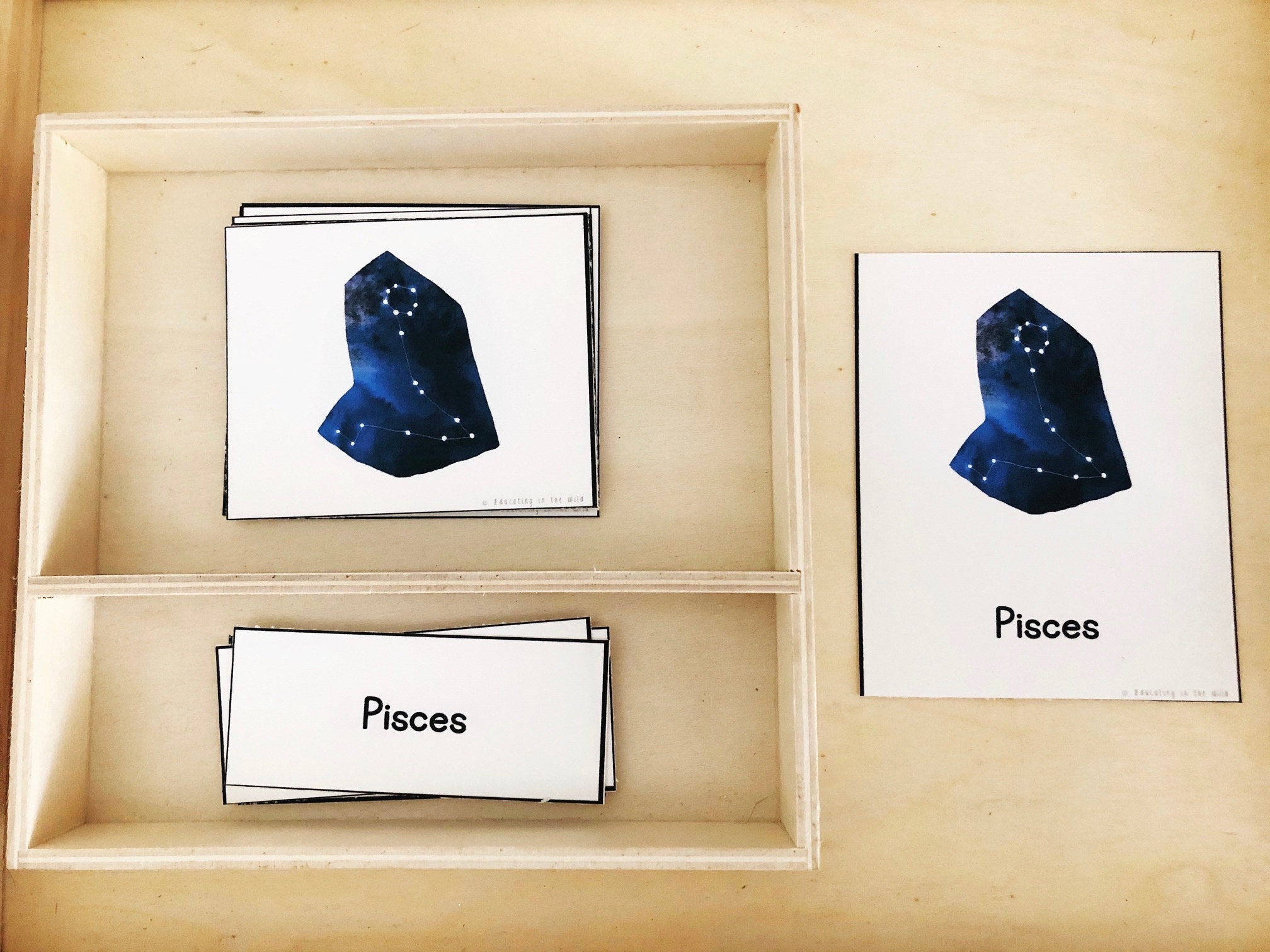 Watercolor Constellation 3 Part Cards - Etsy