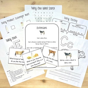 Dairy Cow Unit Study - Etsy