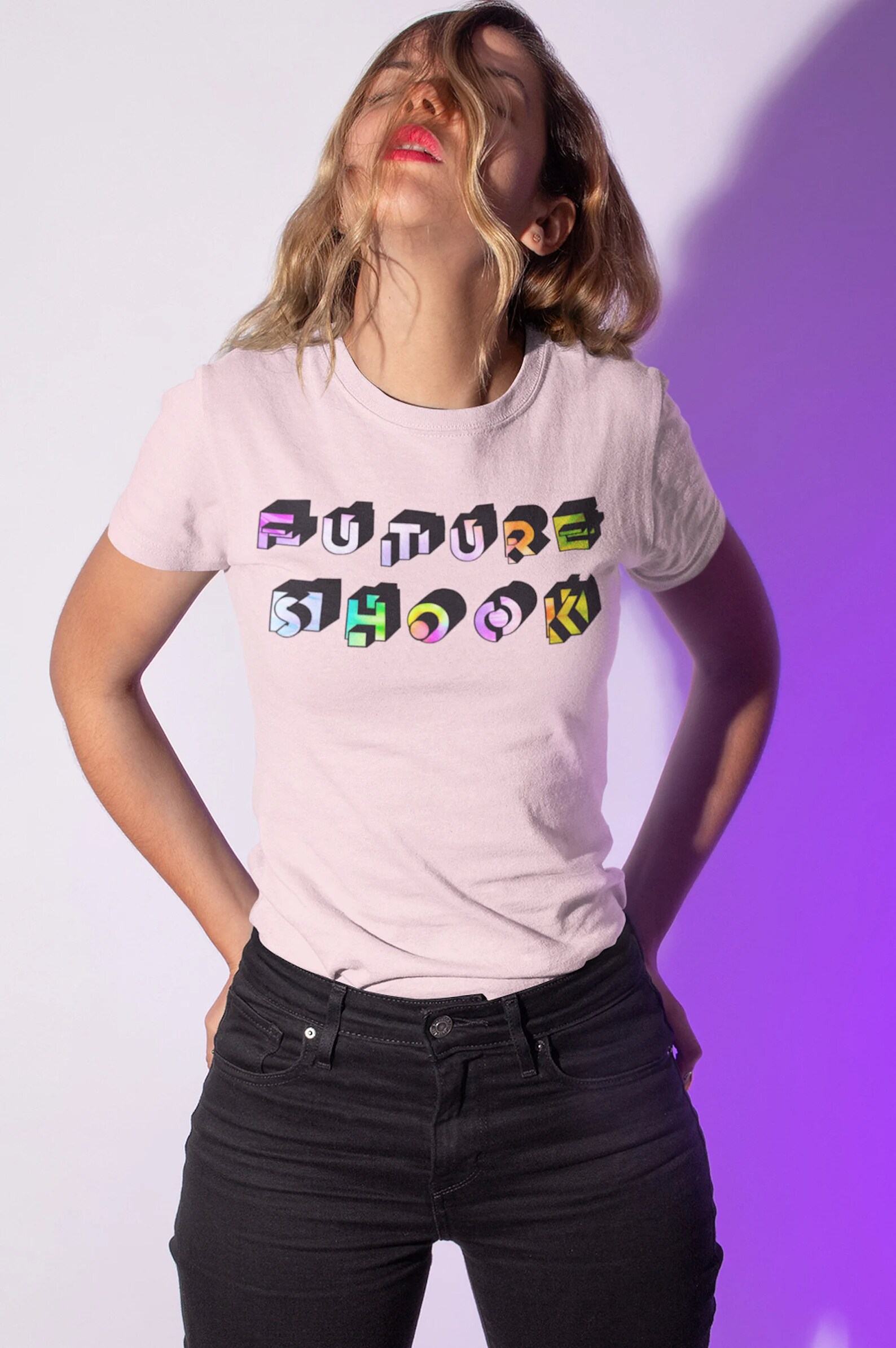 Funky Retro 70's Future Shock on a Unisex Bella+canvas Short Sleeve Tee ...