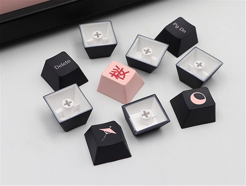 136pcssakura Night Theme Keycaps Fuji Mountain Keycaps - Etsy