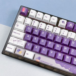 Space Exploring Theme Key Caps, 138pcs, Astronaut Key Caps, Cute Key ...