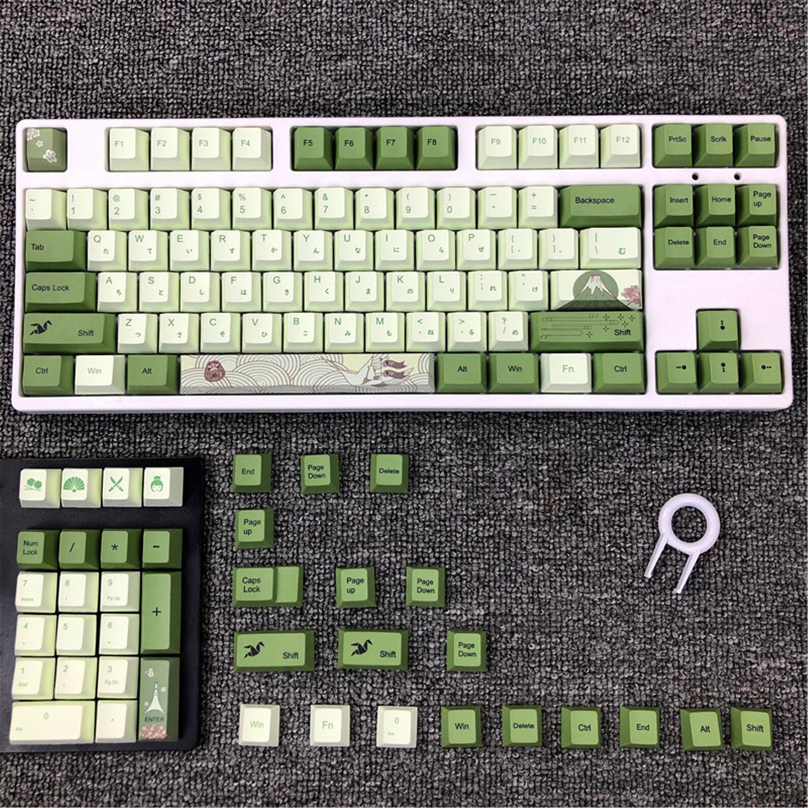 Matcha MINT Keycaps-127 PCS Cherry Keycap Set Good Shading - Etsy