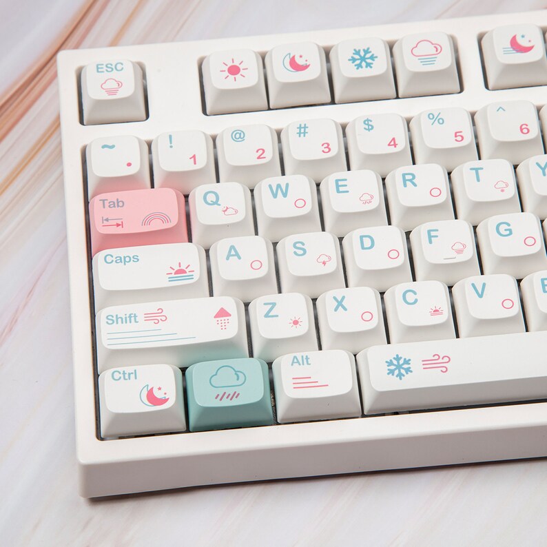 Weather Theme Key Cap Keycaps-132 PCS XDA Keycap Good - Etsy