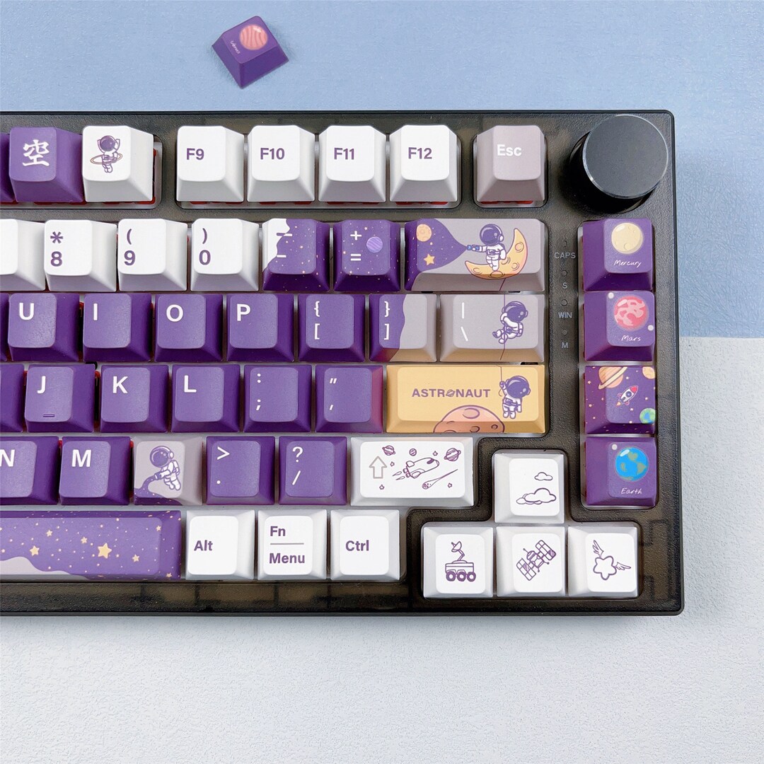 Space Exploring Theme Key Caps, 138pcs, Astronaut Key Caps, Cute Key ...