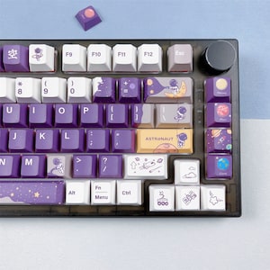 Space Exploring Theme Key Caps, 138pcs, Astronaut Key Caps, Cute Key ...
