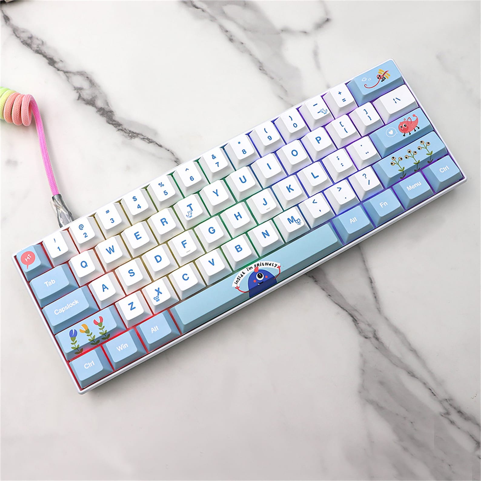 Ocean Theme Keycap Set Light Blue Keycaps Cherry Profile Key - Etsy