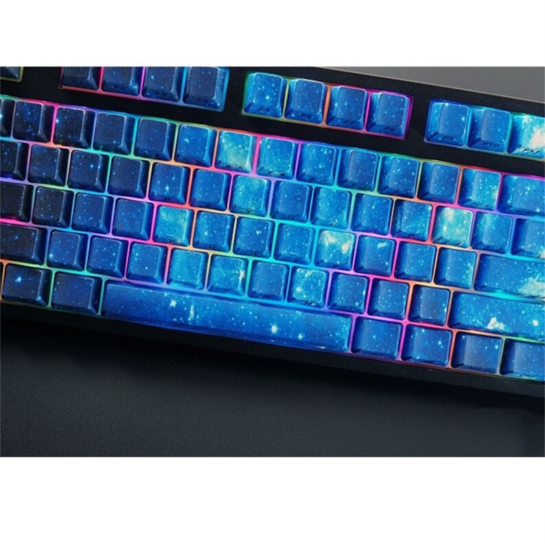 Dark Blue Nebula Keycaps-104pcs Blue Gradient Keycap - Etsy